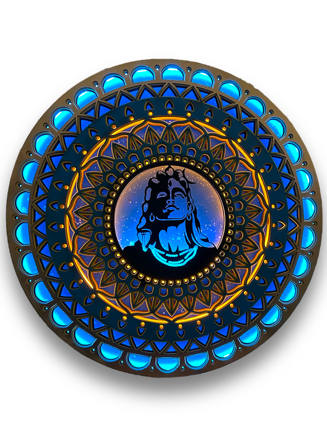 the Divine: Stunning Shivji Art Emerges Through Light – ResinandRitesh