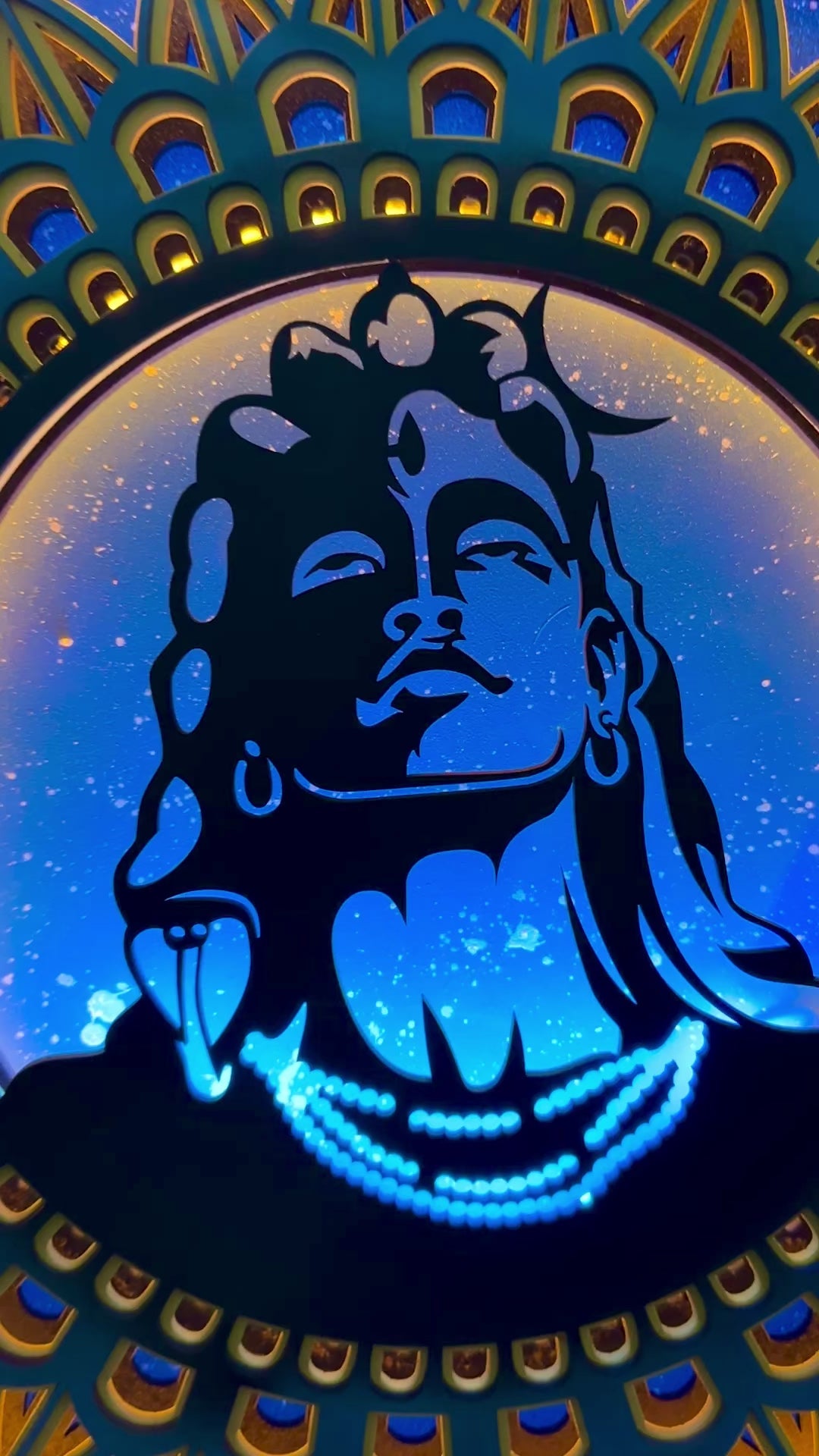 the Divine: Stunning Shivji Art Emerges Through Light – ResinandRitesh